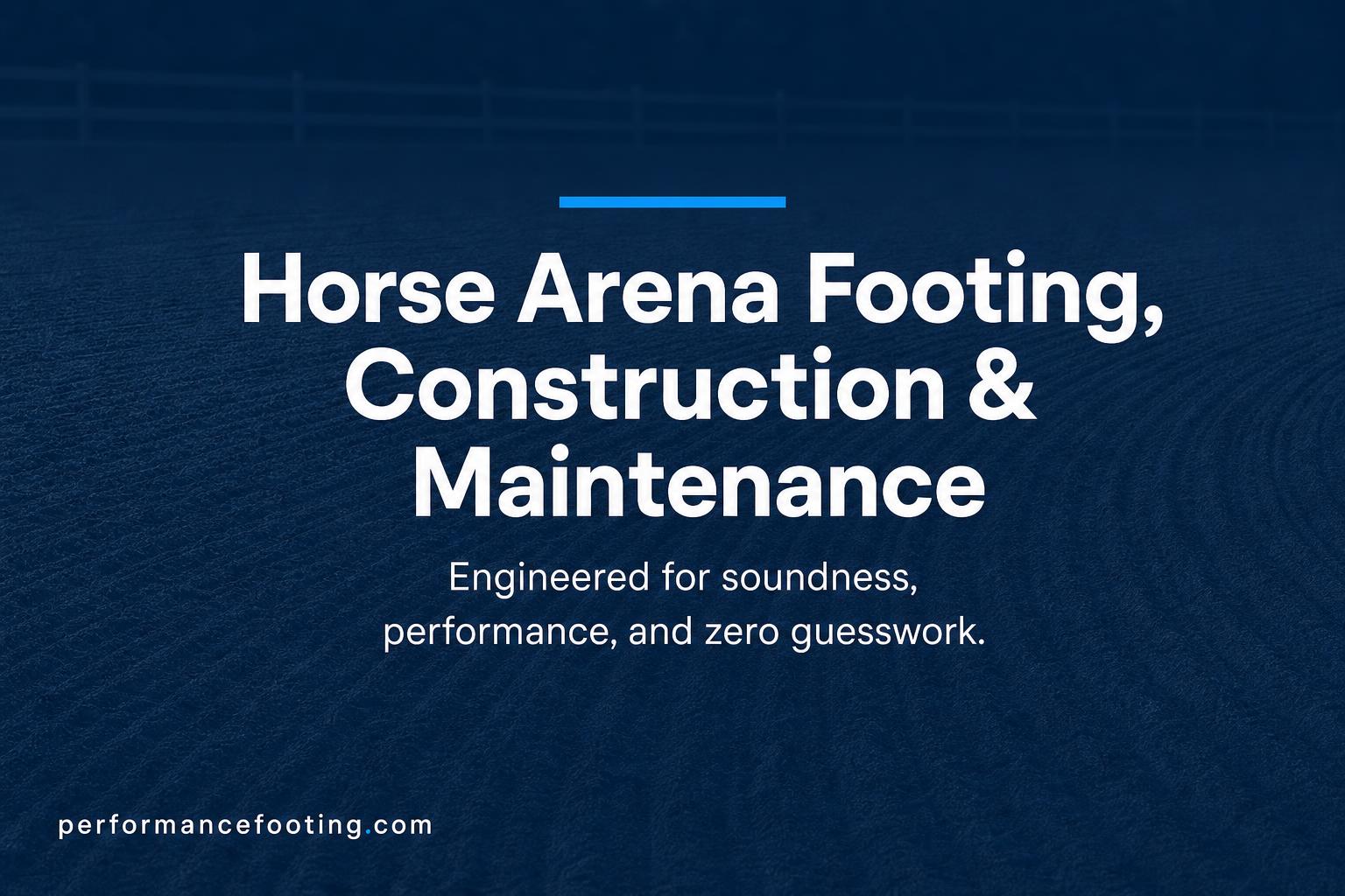 Horse Arena Footing & Construction | Performance Footing